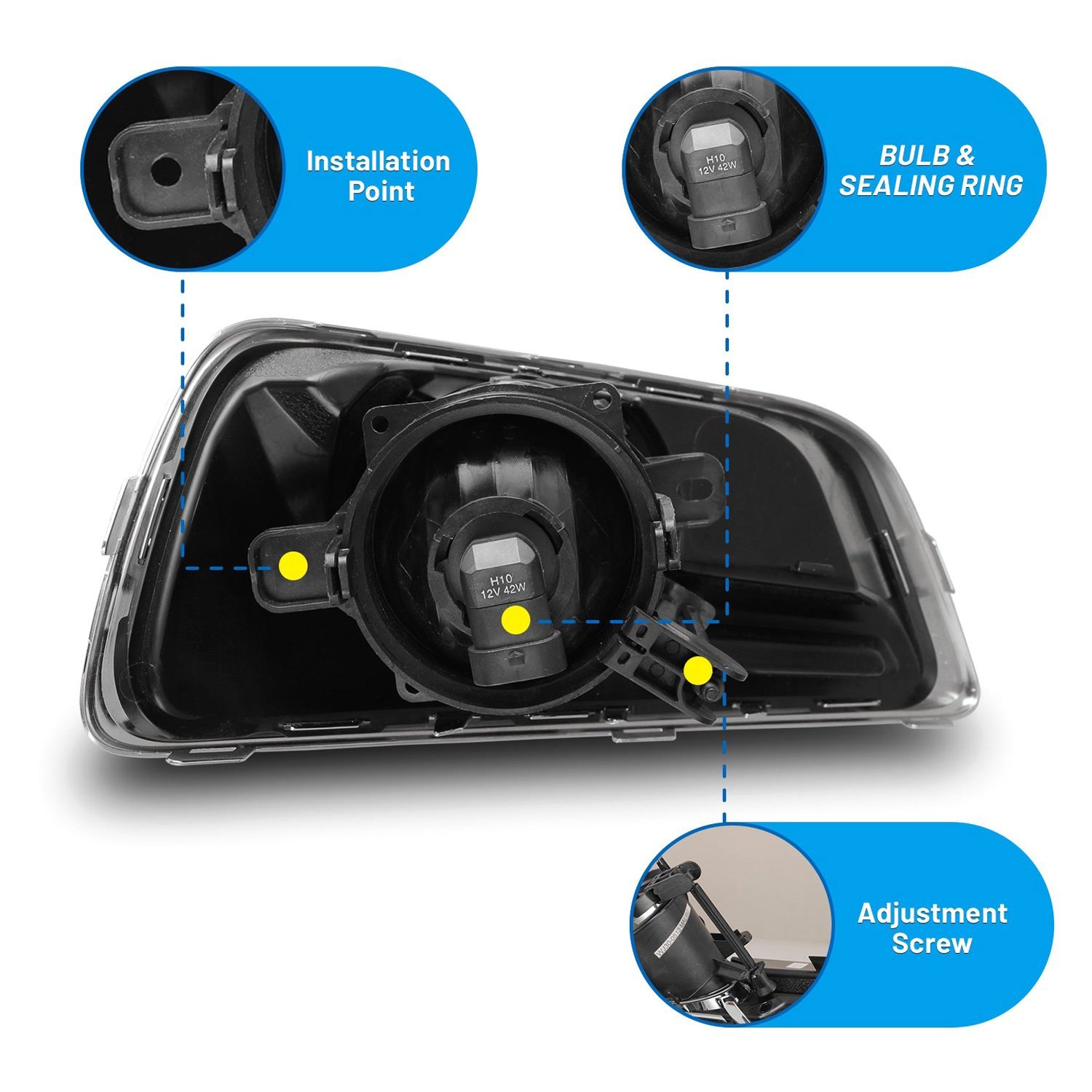Winjet® CFWJ-0513-C - Factory Style Fog Lights