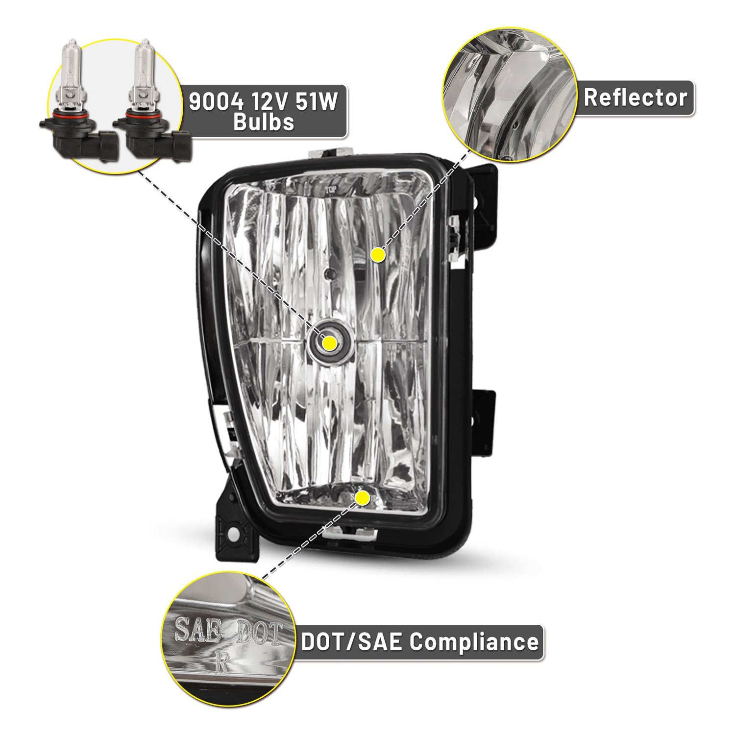 Winjet® CFWJ-0605-C - Factory Style Fog Lights