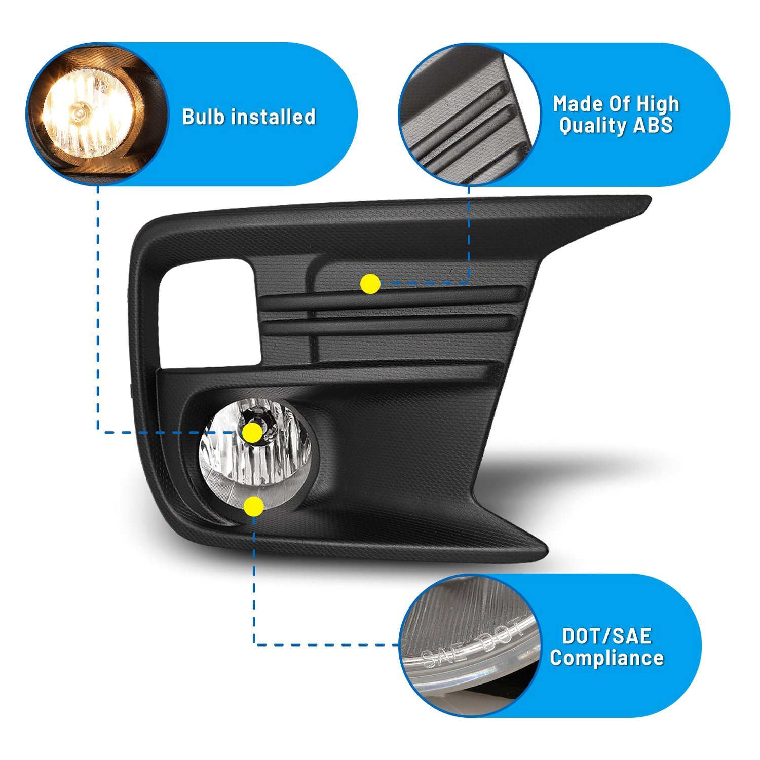 Winjet® CFWJ-0629-C - Factory Style Fog Lights