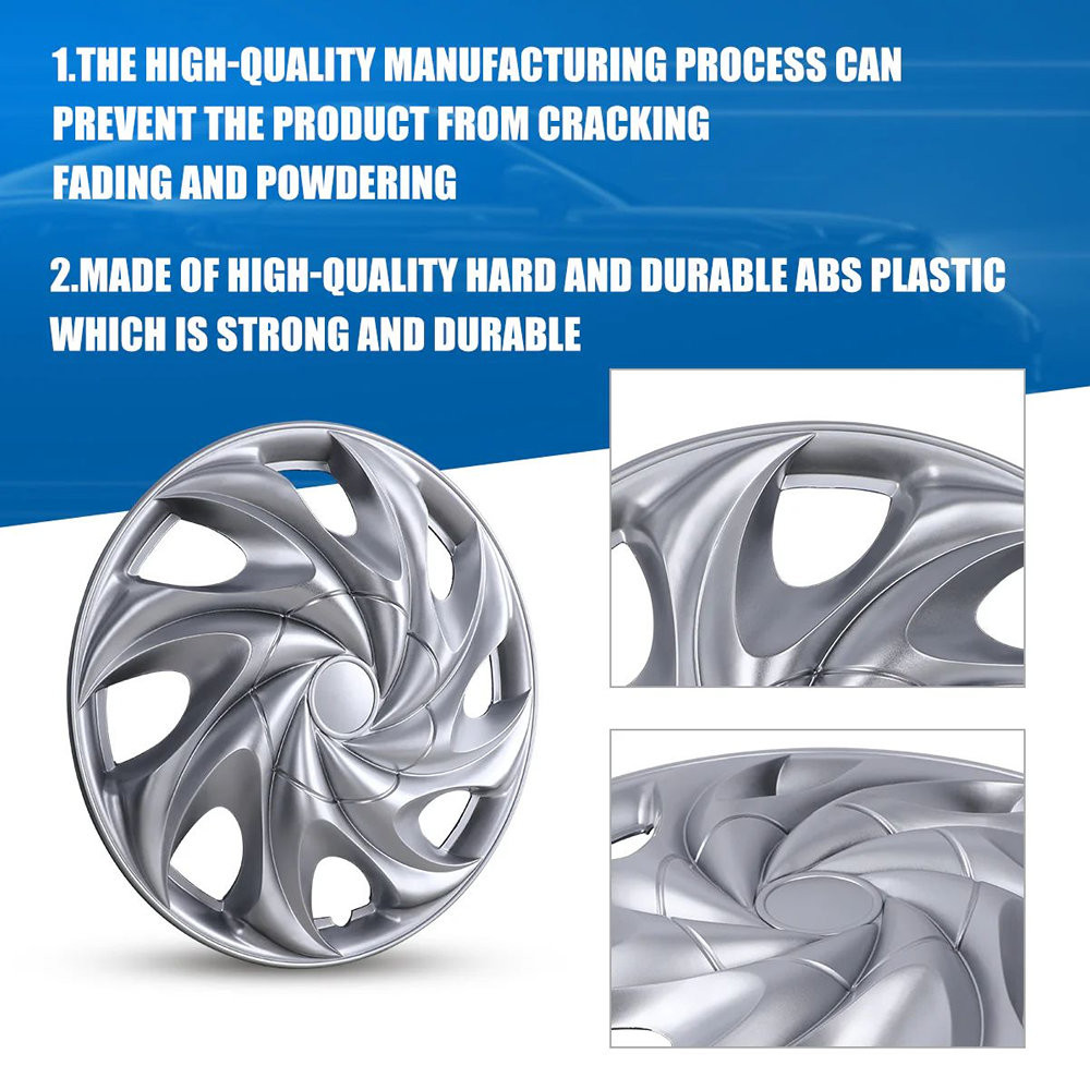 Winjet® - 14" 8 Turbine-Spokes T003 Style Hubcaps Wheel Covers