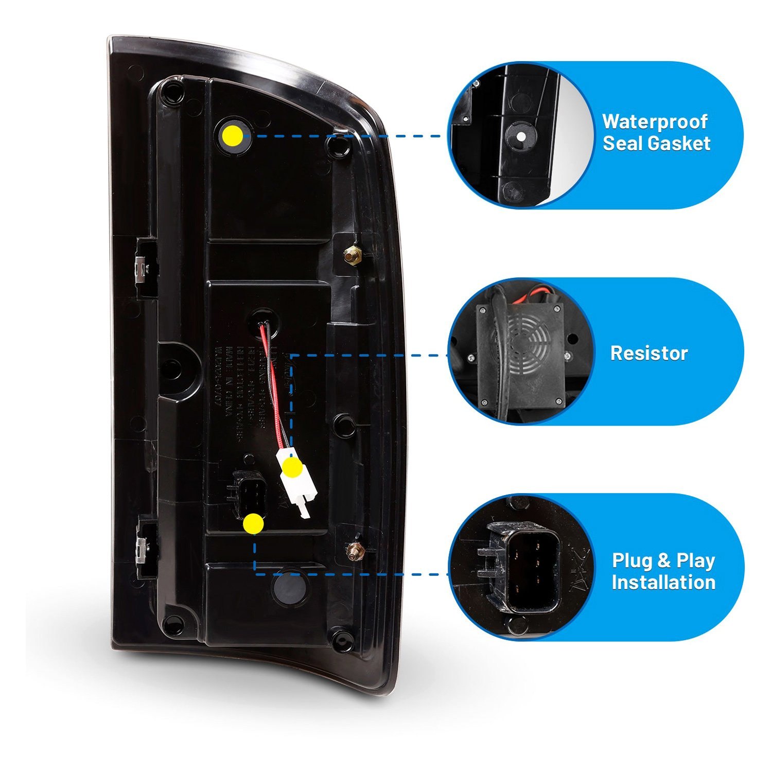 Winjet® CTWJ-0707-BS-SQ - Driver and Passenger Side Black/Smoke ...