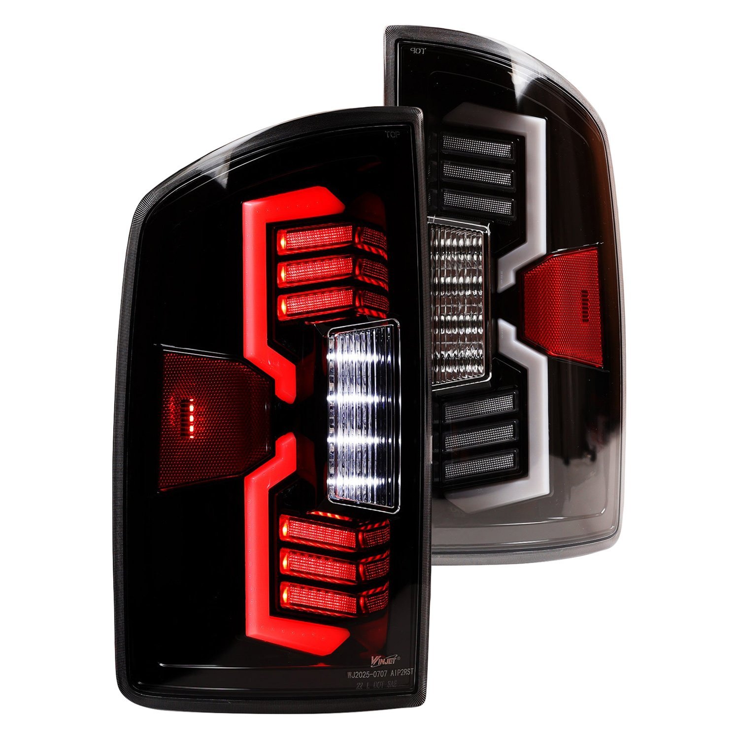 Winjet® CTWJ-0707-GBC-SQ - Driver and Passenger Side Gloss Black ...