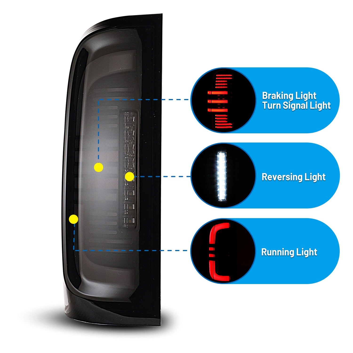 Winjet® CTWJ-0712-BS - Driver and Passenger Side Black/Smoke Sequential ...