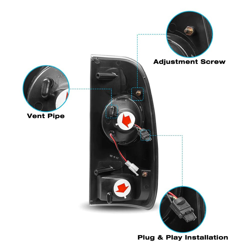 Winjet® CTWJ-0720-BS - Driver and Passenger Side Gloss Black Fiber ...