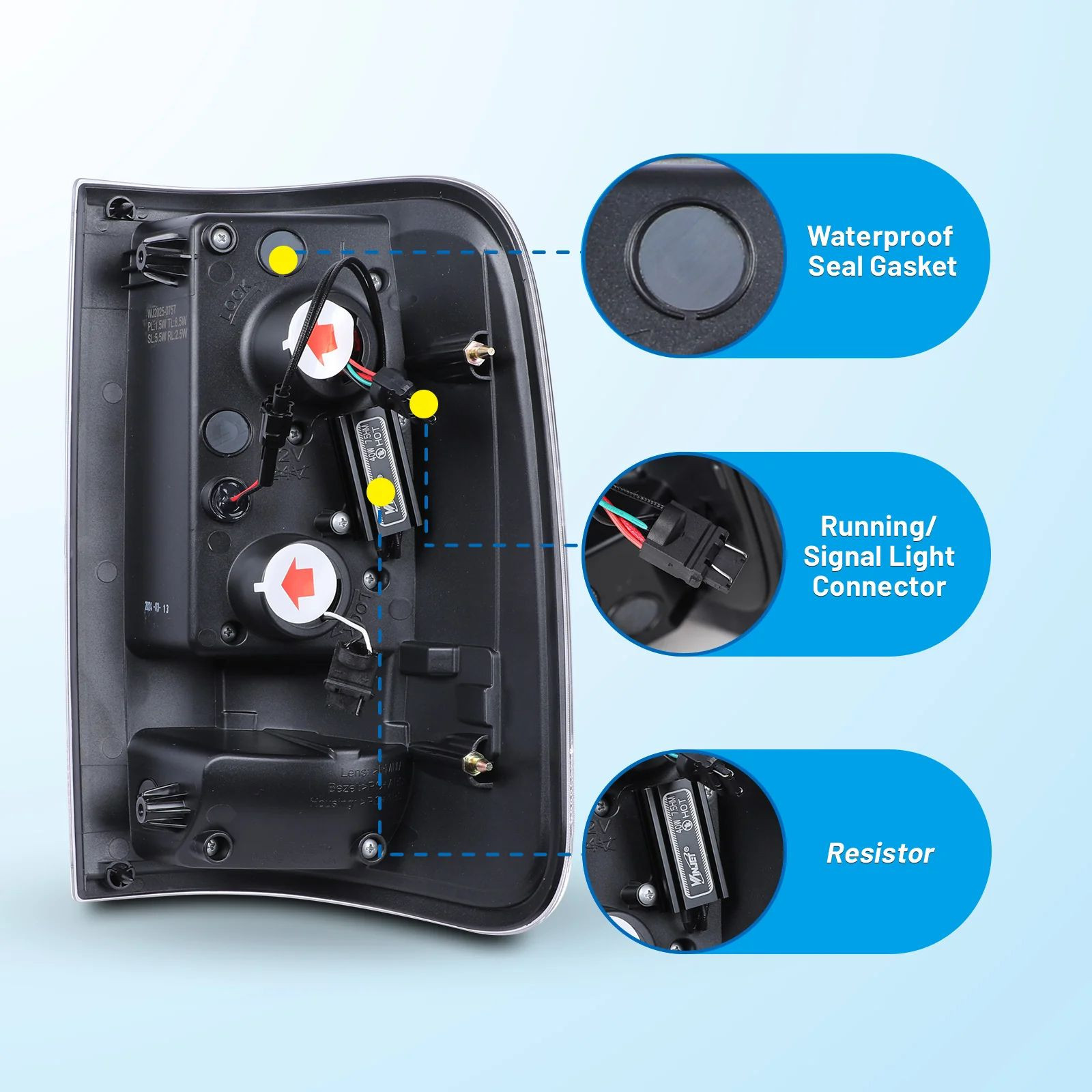 Winjet® CTWJ-0757-BS - Driver and Passenger Side Black/Smoke Fiber ...