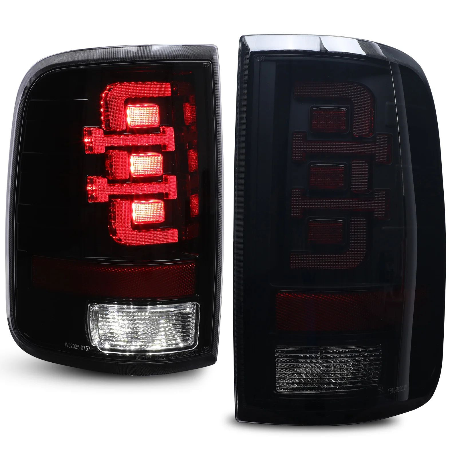 Winjet® CTWJ-0757-BS - Driver and Passenger Side Black/Smoke Fiber ...