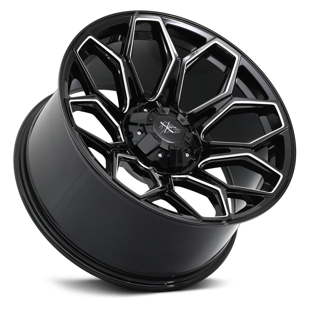 X DRIVE® BEAST Wheels - Gloss Black with Milled Accents Rims
