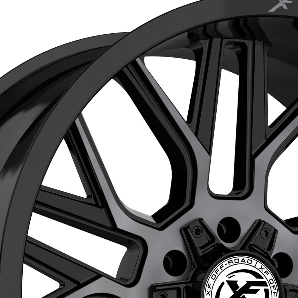 XF OFF-ROAD® XF-235 Wheels - Gloss Black with Titanium Face Rims
