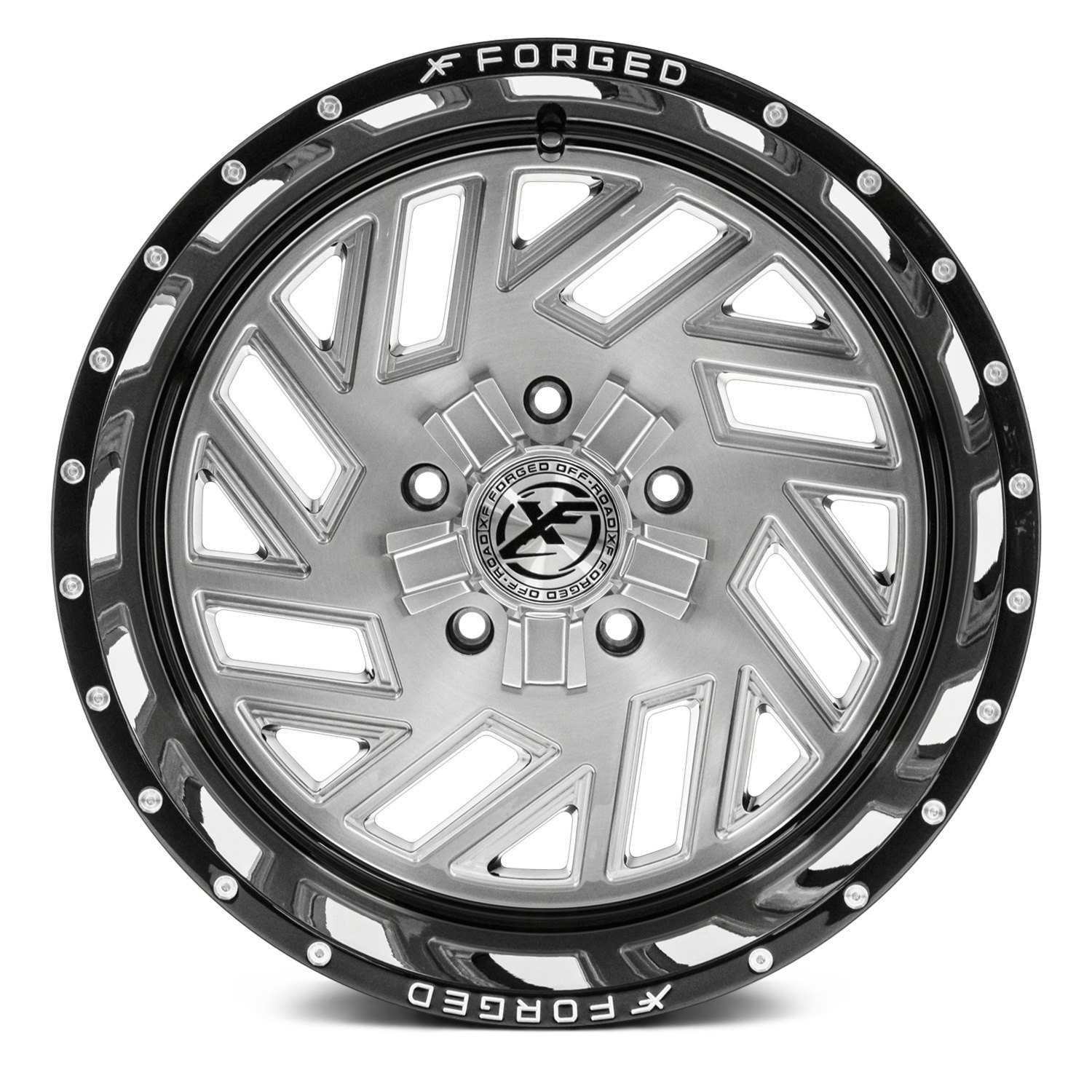 XF OFF-ROAD® XFX-304 Wheels - Milled Brushed with Black Lip Rims